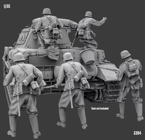1/35 Resin Figure German Assault Troops in Action (5 Figure Set) Model ...