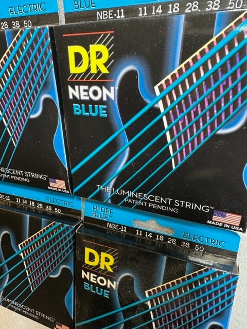 DR Electric Guitar Strings K3™ NEON ™ Hi-Def© Blue Light NBE-11 (4 Pack ...