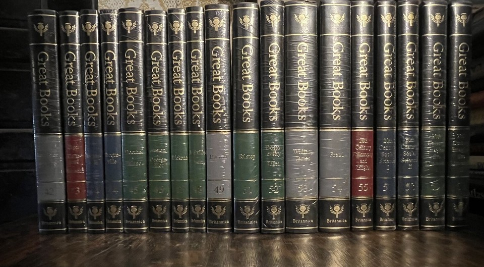 5 volumes - NEW UNOPENED in PLASTIC Britannica Great Books of the ...