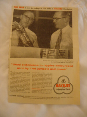 Bakelite Brand Polyethylene plastic 1955 newsprint ad | eBay