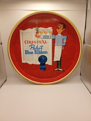 The Original Pabst Blue Ribbon Vintage Metal Beer serving tray with ...