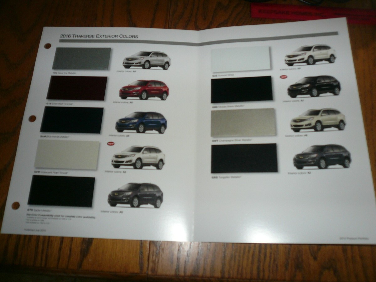 2016 Chevy Traverse Colors - Infoupdate.org