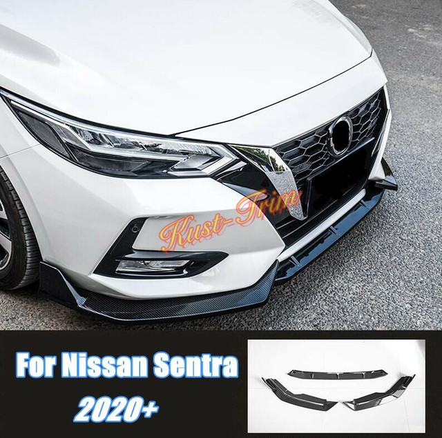 For Nissan Sentra 2020+ Carbon fiber Front Bumper Lip Body Kit Spoiler ...