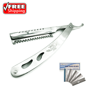 Salon Hair Shaper Razor Blade with Handle for Custom Shaping + 5 Blades ...