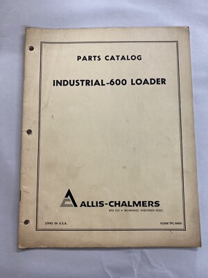 USED OLD STOCK PARTS CATALOG FOR AC INDUSTRIAL-600 LOADER TPL-548A | eBay