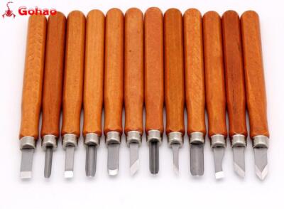 STEEL WOOD TURNING LATHE TOOLS CHISEL GOUGE WOODWORKING SET OF 12PCS | eBay