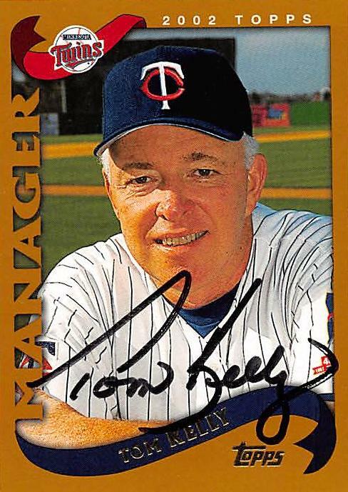 Tom Kelly autographed baseball card (Minnesota Twins) 2002 Topps #297 ...