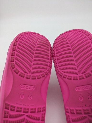 Womens Crocs - Two Straps Classic Slide Rubber Sandal… - Gem