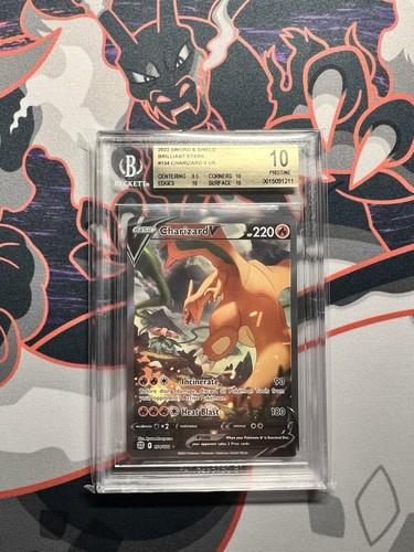 Pokémon TCG 2022 SWSH Charizard V Alternate Full Art #154 BGS 10 ...
