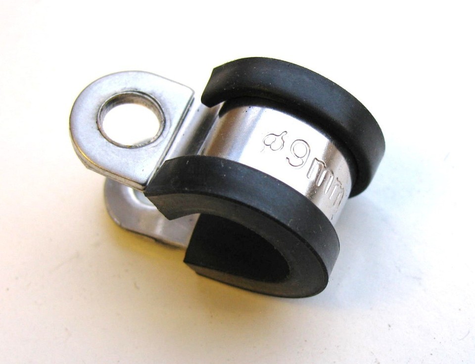 Rubber Lined Steel P Clips - Brake Pipe Tube Cable Wire Mounting ...