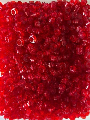 LEGO x300 Trans-Red Plate, Round 1 x 1 (4073) | eBay