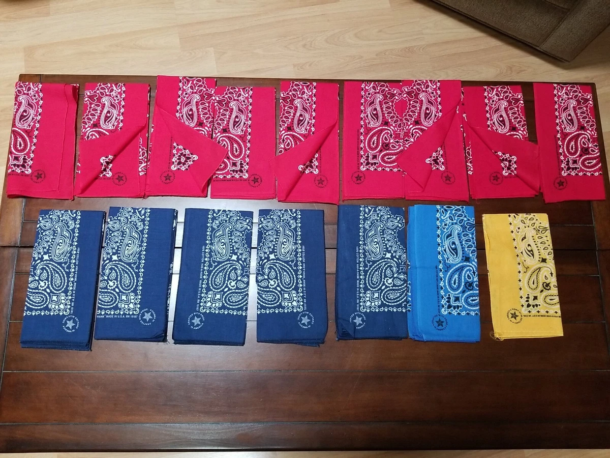 Yellow And Blue Bandanas