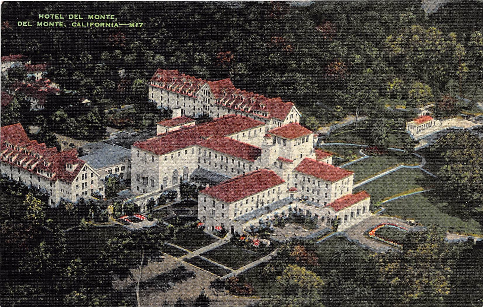 Del Monte California 1940s Postcard Hotel Del Monte Aerial View | eBay