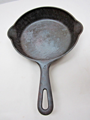 Vintage #4 Griswold Block Logo Erie PA Cast Iron Frying Pan 702C | eBay