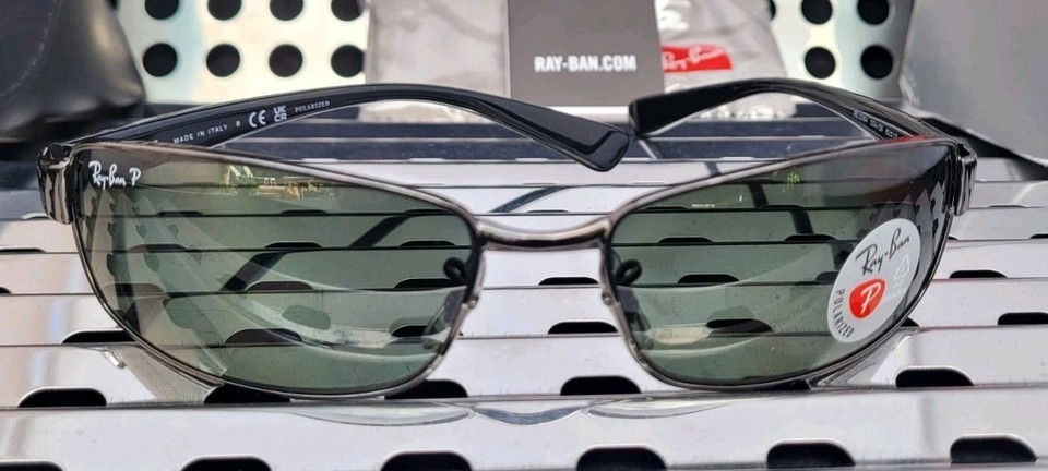 New Ray Ban RB3364 004/58 Sunglasses Gunmetal w/ 62mm Dark Green ...