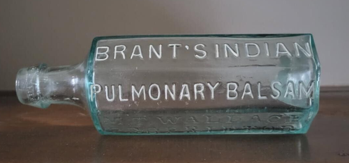 0pen Pontil Medicine Bottle: Brant's Indian Pulmonary Balsam... MINT ...