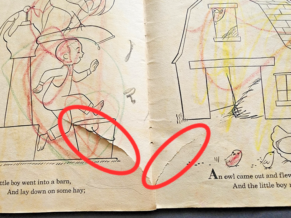 Child's Vintage 1959 Merrill Nursery Rhymes Paper Coloring Book Little ...