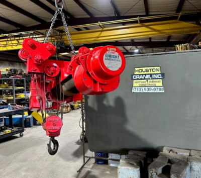 Acco-Wright 7.5 Ton Electric Wire Rope Hoist w/ Motorized Trolley, 25 ...