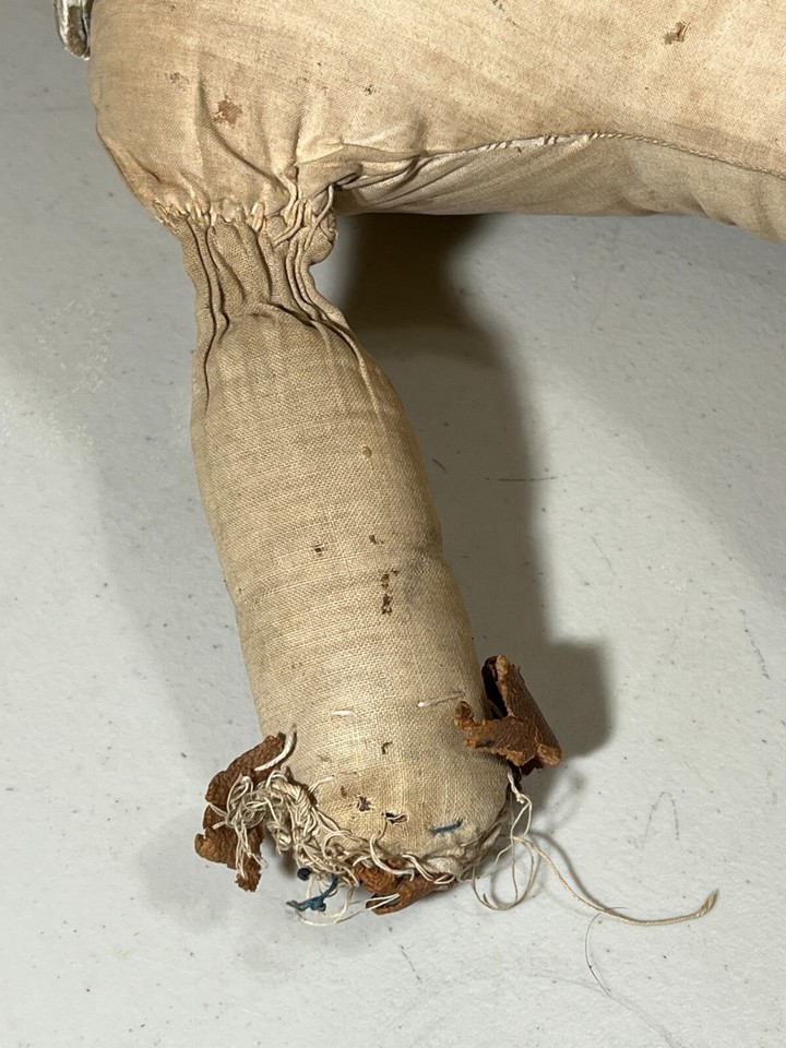 ANTIQUE 19TH CENTURY LUDWIG GREINER PAPIER MACHE DOLL LEATHER ARMS 1858 ...