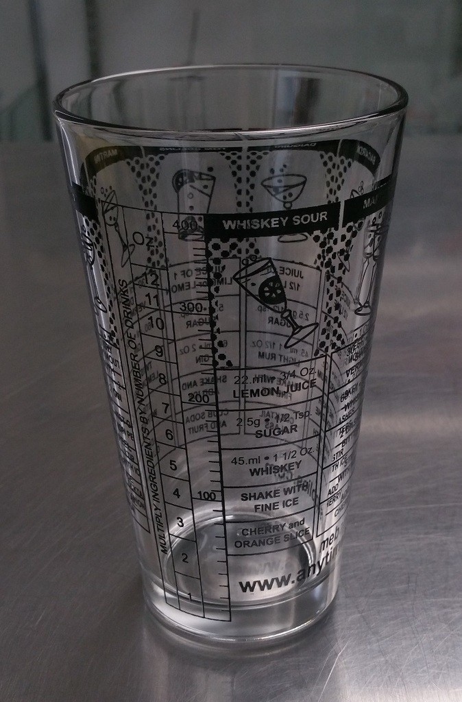 (2-Piece) BOSTON SHAKER SET Printed Mixing Glass & Stainless Shaker Tin ...