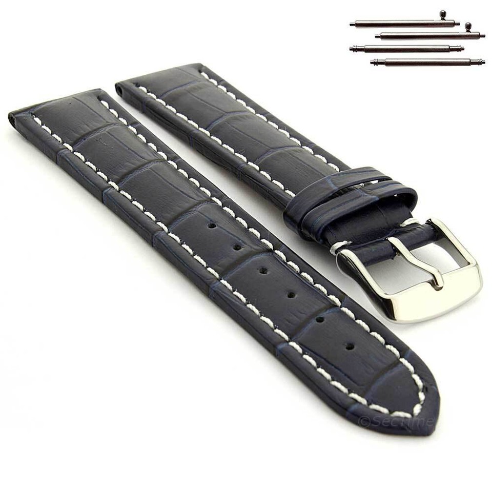 Extra Long Watch Strap Band Men's Genuine Leather 18 20 22 24 26 28 ...
