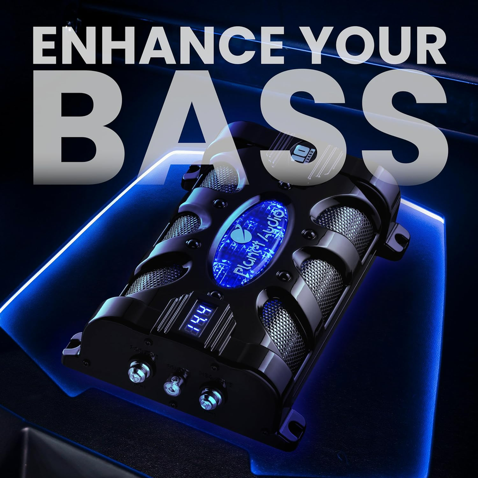 Planet Audio PC10F 10 Farad 20-Volt Digital LED Car Audio Power ...