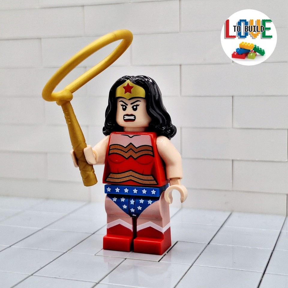 ⭐ LEGO Super Heroes Wonder Woman Minifigure sh0004 from Sets 6962 71209 ...