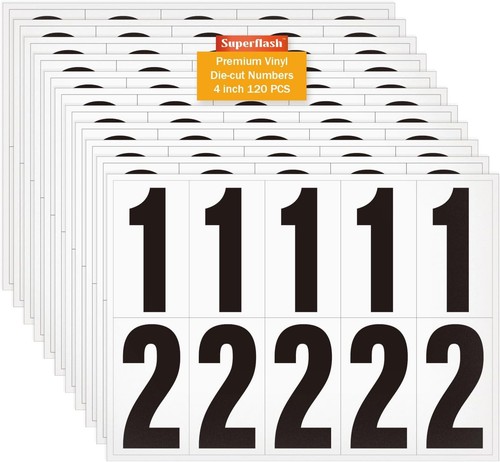 4 inch Adhesive Numbers for Mailbox, Vinyl Reflective 4 inch, 120 | eBay
