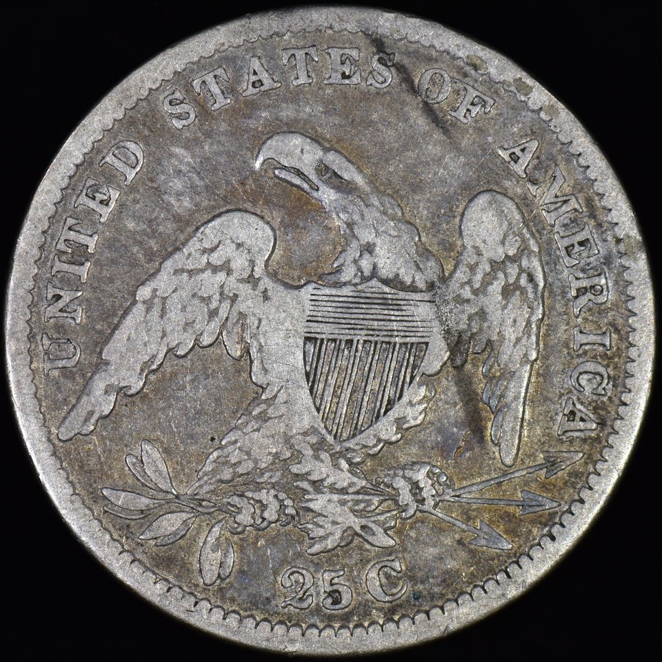 1833 CAPPED BUST QUARTER VF VERY FINE 25C SILVER COIN SCARCE A TRUSTED ...