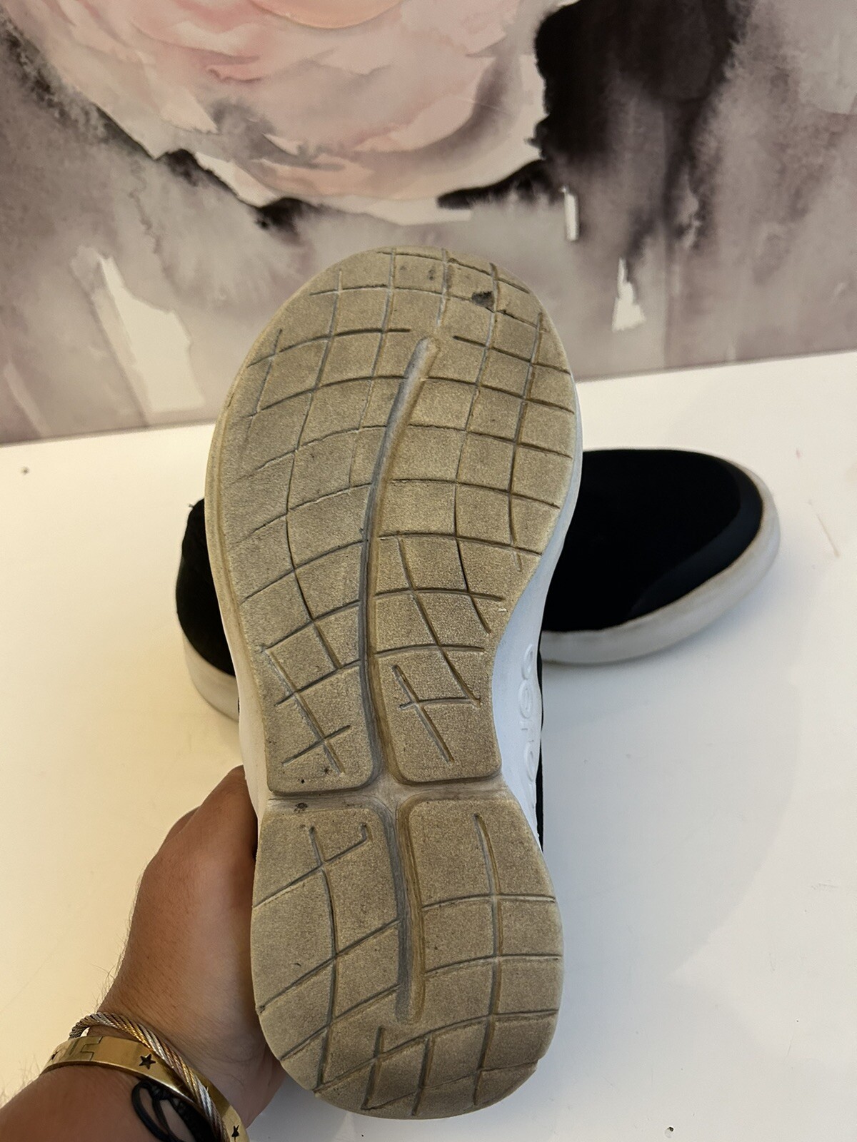 OOFOS OOmg Low eeZee Slip On Black White Comfort Shoe Women's US 7 M | eBay