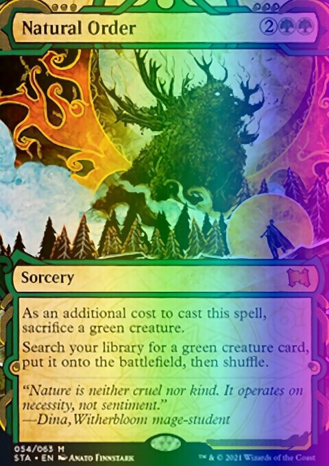 MTG Natural Order (54e/252) Strixhaven Mystical Archive LP FOIL- ETCHED ...