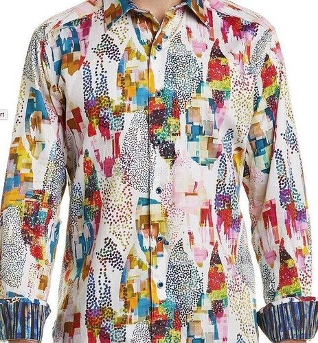 Robert Graham Avian Sport Shirt *Very Colorful* Size L | eBay