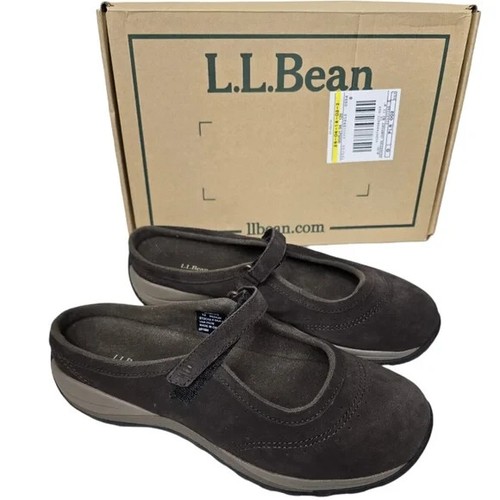 L.L Bean Comfort Deep Coffee Brown Mary Jane Slide On Shoes 12M | eBay