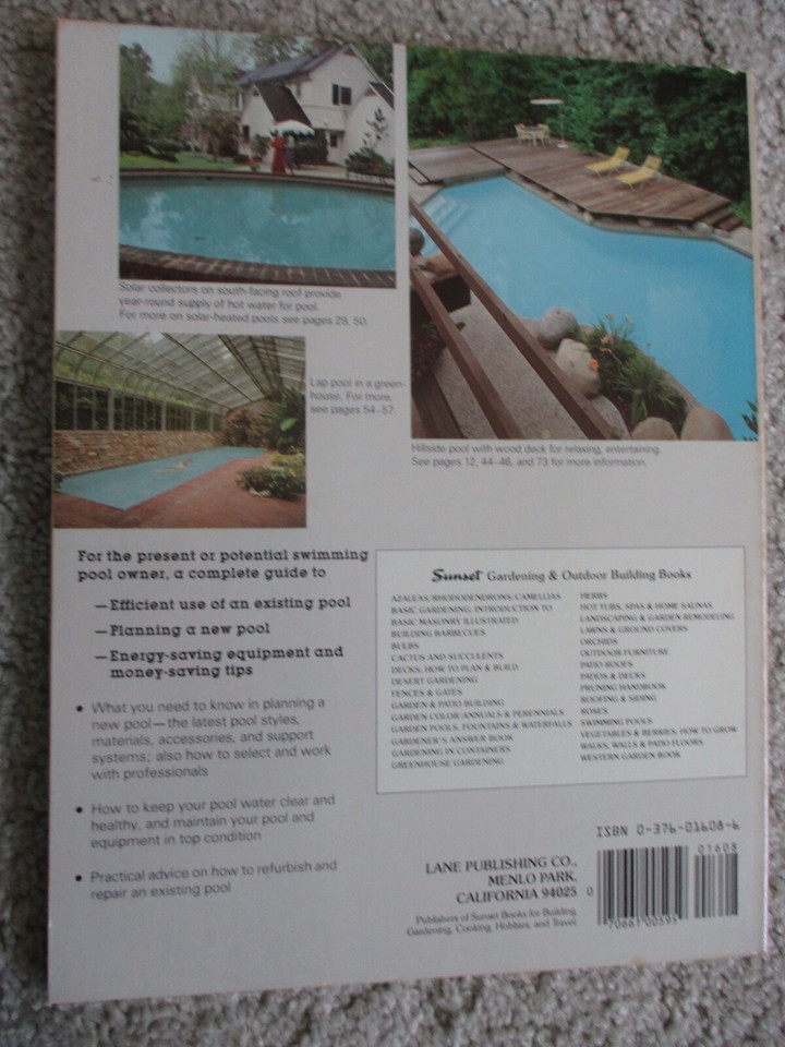 Sunset Ideas for Swimming Pools: Maintenance, Landscaping, Spas (1983 ...