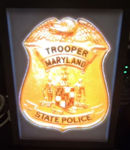 MARYLAND STATE POLICE CUSTOM COLORED LITHOPHANE W/ LED BOARD & FRAME | eBay
