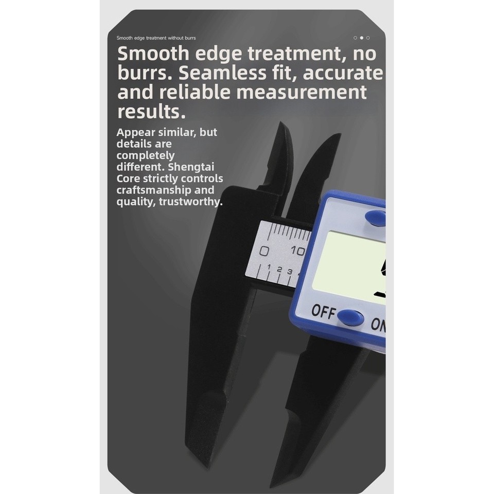 Dual Power Solar Digital Caliper 0150mm Plastic Measuring Tool with LCD ...