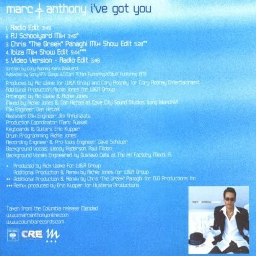Marc Anthony Ive Got You (CD) (US IMPORT) | eBay