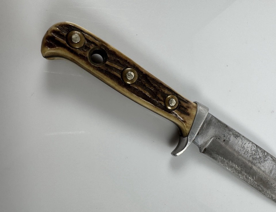 PUMA KNIFE ~ 6396 BOWIE Stag Handle With Leather Case | eBay