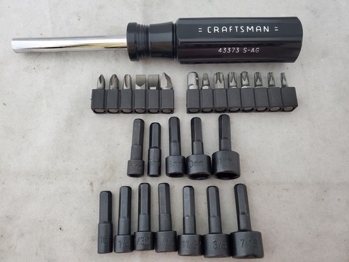 Craftsman 43373 Screwdriver Magnetic Handle with 26 Bits, Ships Free | eBay