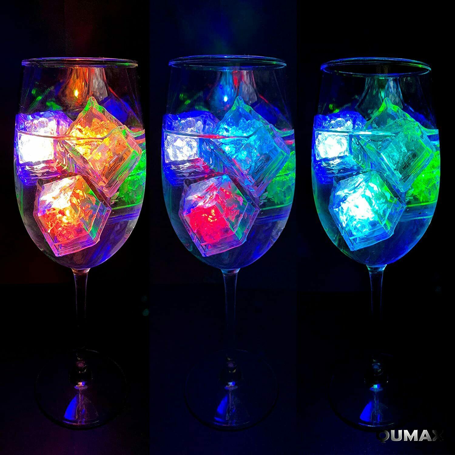 ICE CUBES LEDS light up 24 - 120 Multicolor & flash ,drinks parties ...
