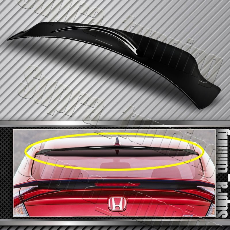 For 2016-2020 Honda Civic Sedan Rear Window Roof Visor Spoiler Wing ...
