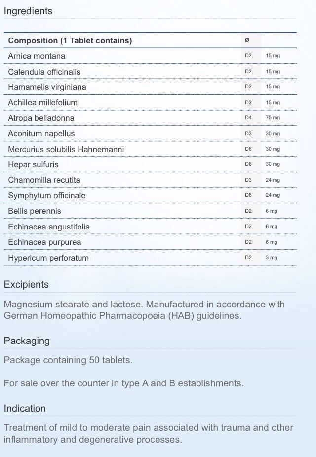 Traumeel S 50 Homeopathic Tablets by Heel | eBay