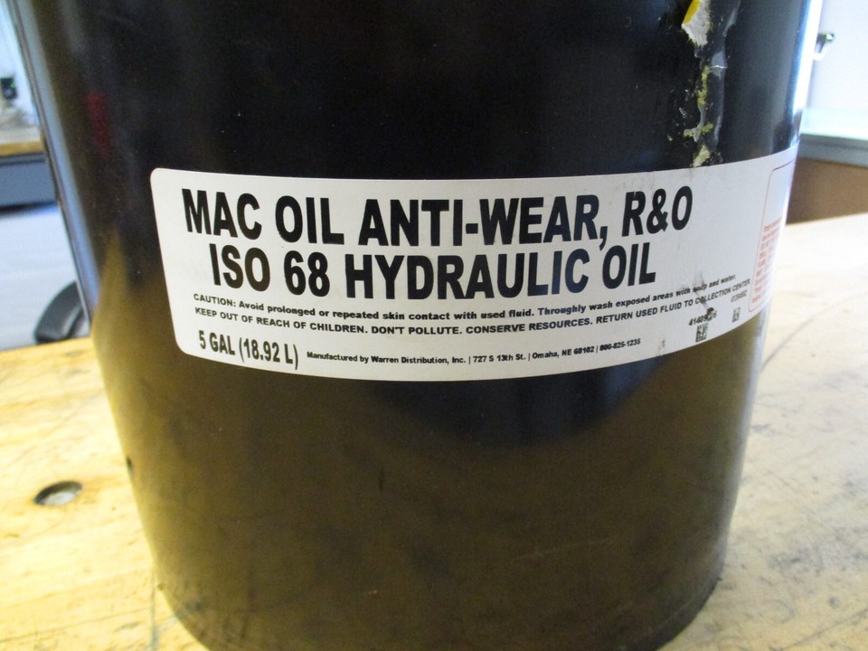 MAC 5 Gallon Hydraulic Oil Anti Wear R & O ISO 68 New! | eBay