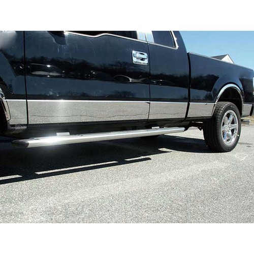 12p Luxury FX Chrome Rocker Panel Molding (w/o Flares) fits 04-08 Ford ...