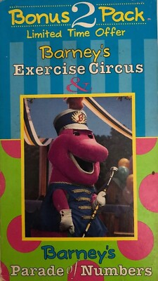 Barneys Exercise Circus/Parade of Numbers (VHS, 1996, 2-Tape Set)RARE ...