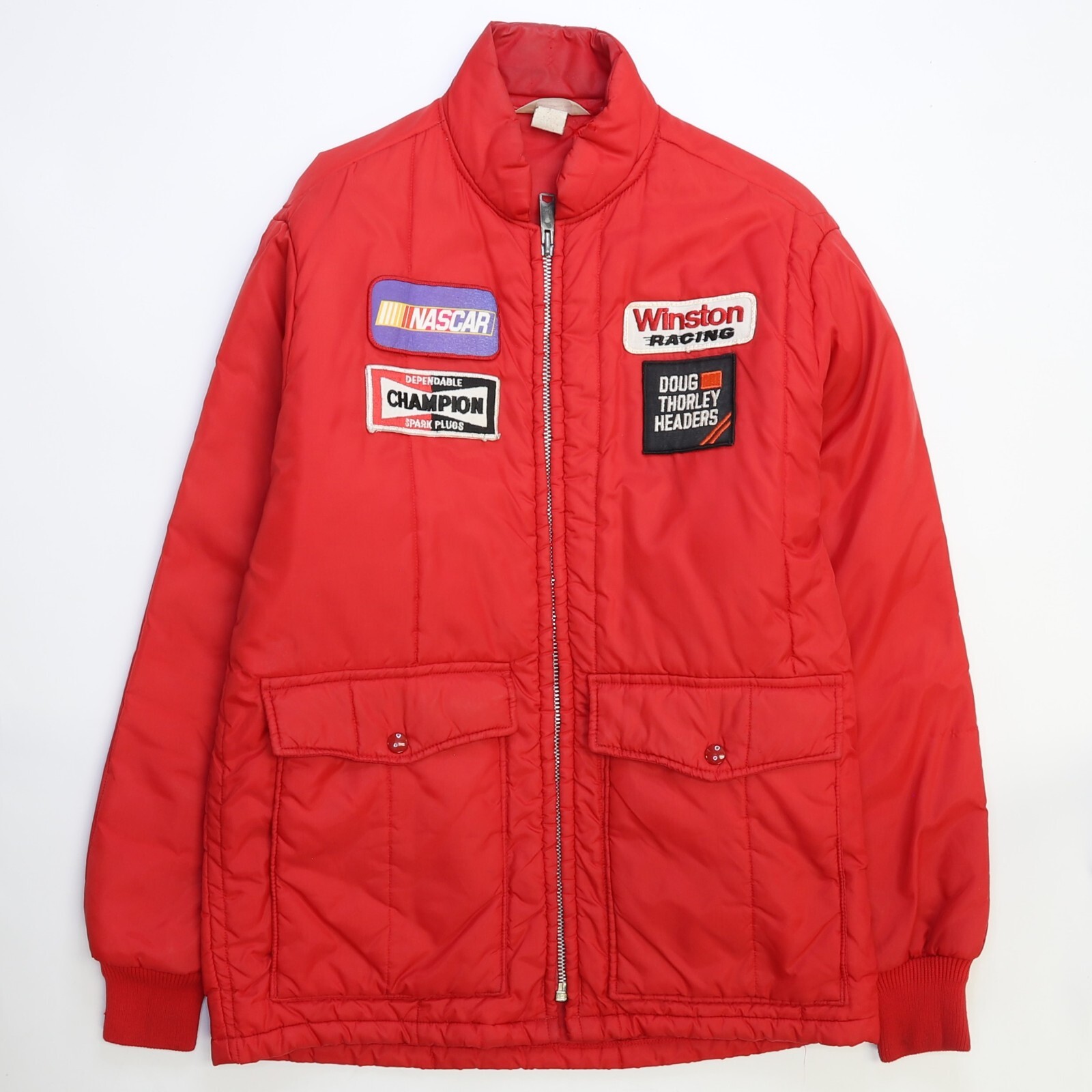 Vintage NASCAR Winston Racing Jacket Size Large Red - Gem