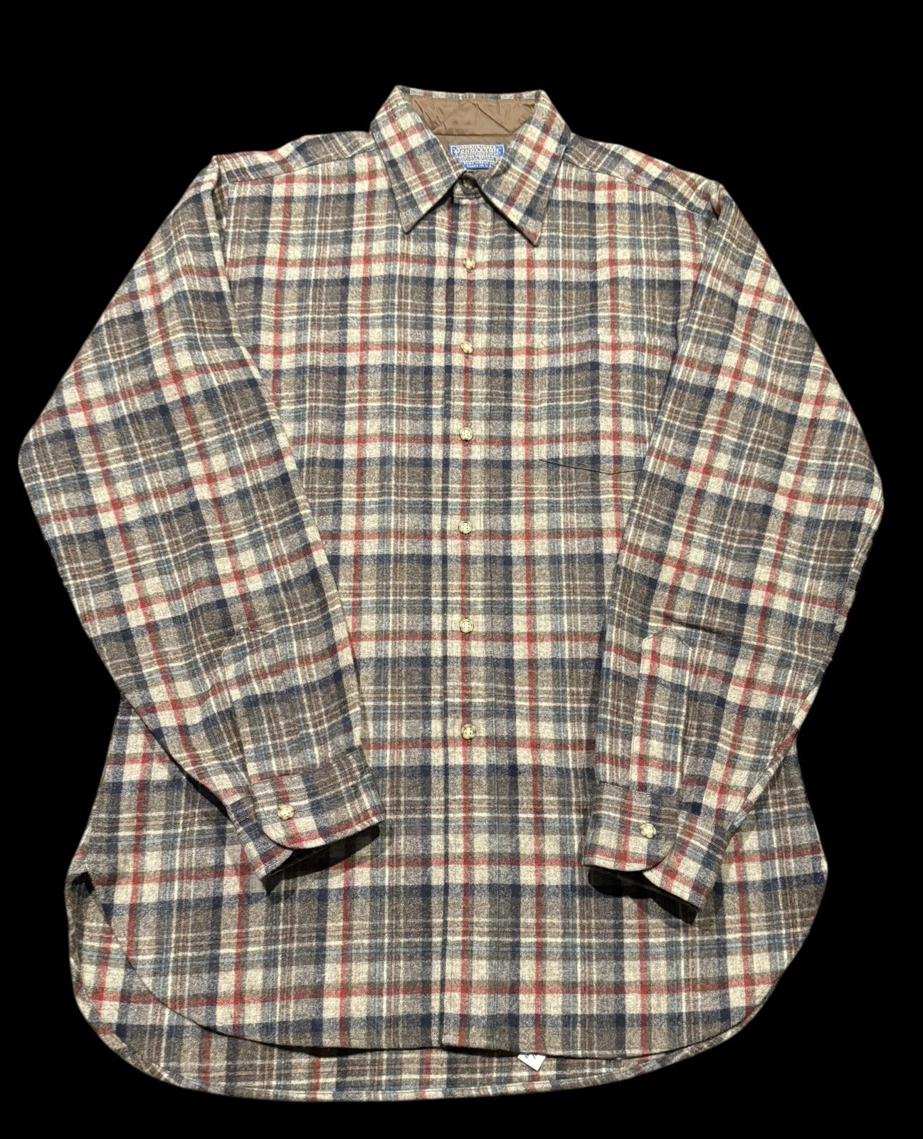 Vintage Pendleton Shirt Men’s Virgin Wool Flannel Med… - Gem