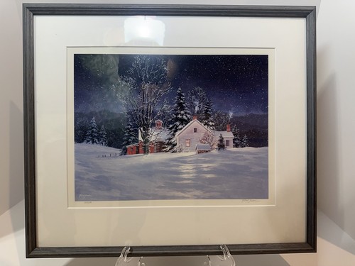 Fred Swan Limited Vermont In Winter Matted And Framed Print Signed And ...