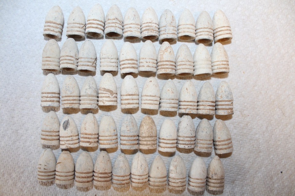 LOT OF 50 DROPPED CIVIL WAR .58 CAL 3 RING BULLETS DUG IN VIRGINIA | eBay