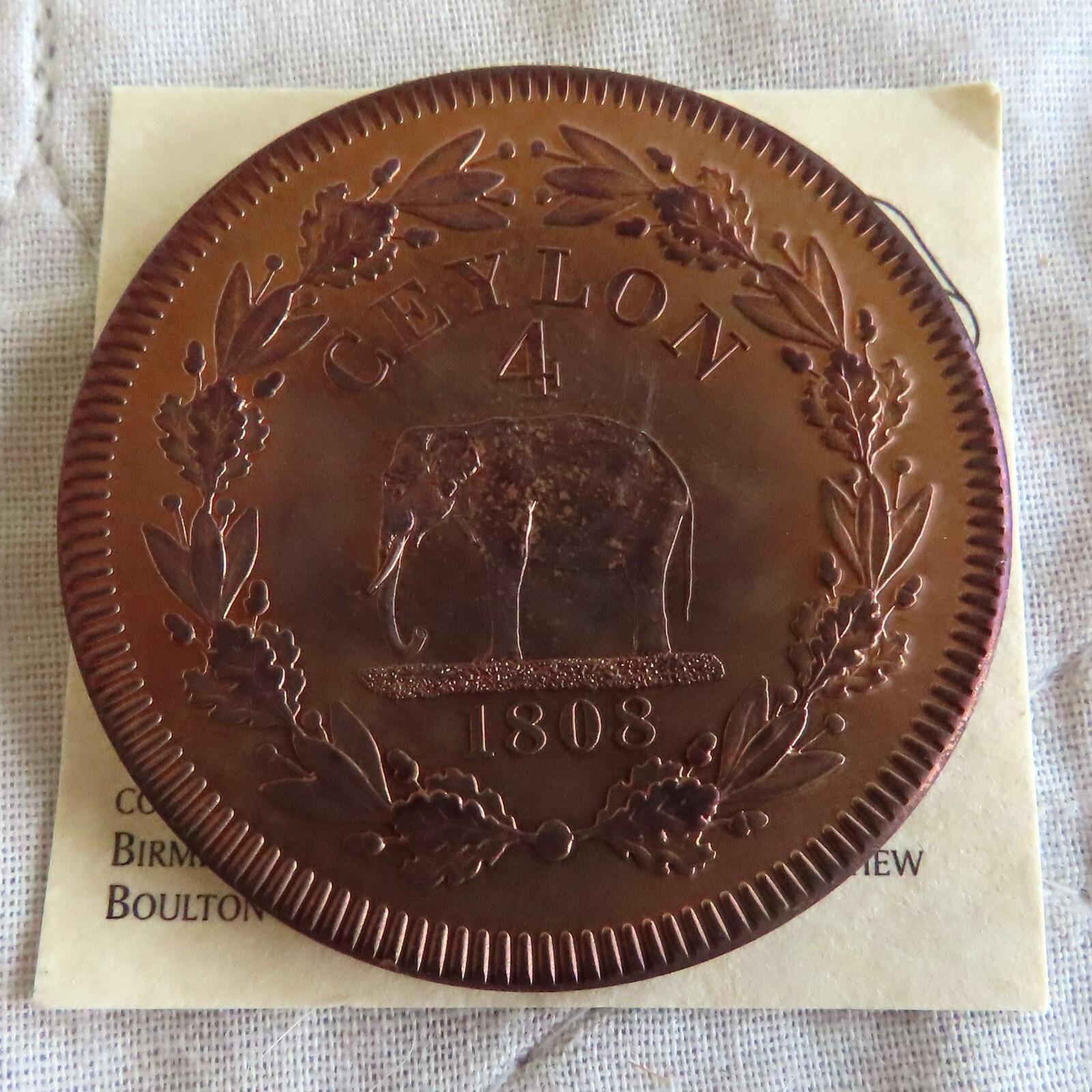 CEYLON GEORGE III 1808 COPPER PROOF PATTERN CROWN | eBay UK